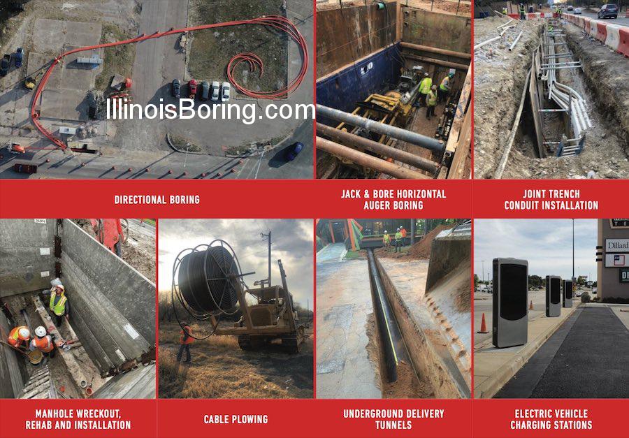 Jack and Bore Pipe Installation - Illinois Boring